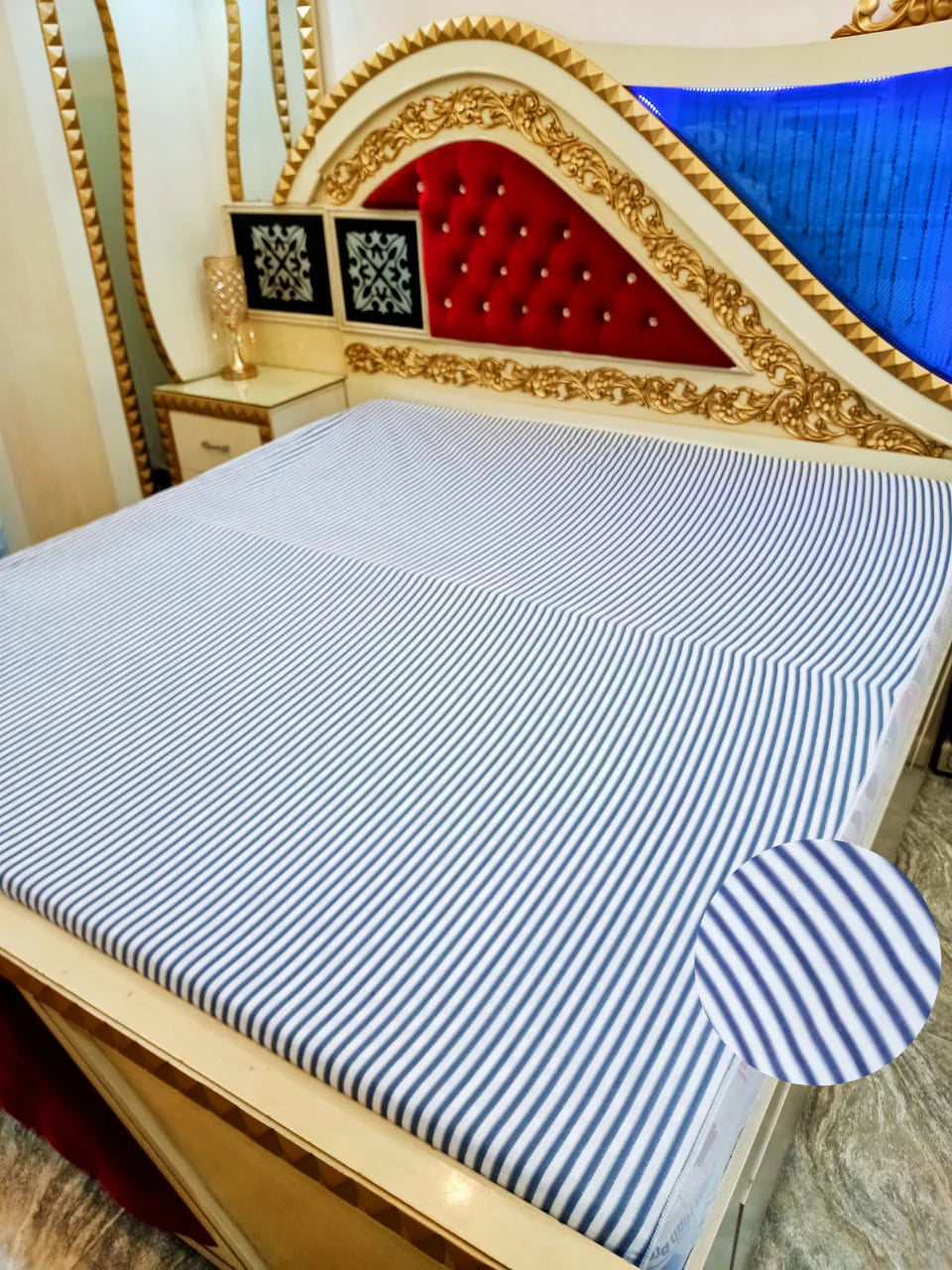 WATERPROOF MATTRESS COVER LINNING [BLUE] – Reflective